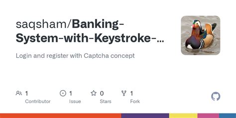 github saqsham banking system with keystroke authentication login