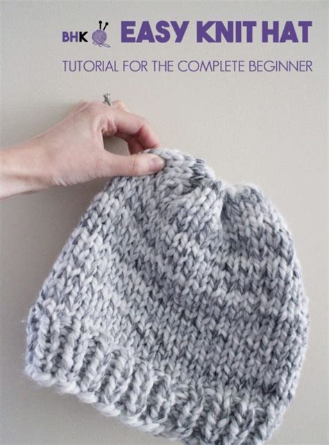 Knit Hat Pattern Easy Easy Knit Hat Beanie Knitting Patterns Free