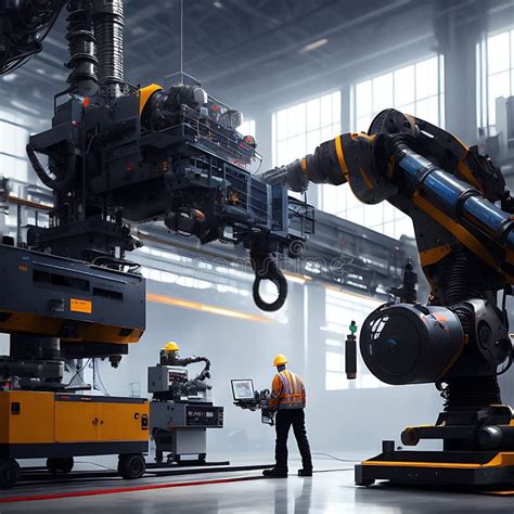 Smart Industry Future Factory Production Automation Robotic Arms A Futuristic Vision Of