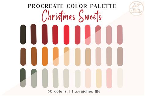 Christmas Procreate Color Palette Graphic By Olya Haifisch · Creative Fabrica