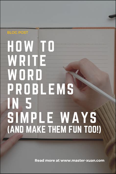 How To Write Word Problems In 5 Simple Ways And Make Them Fun Too