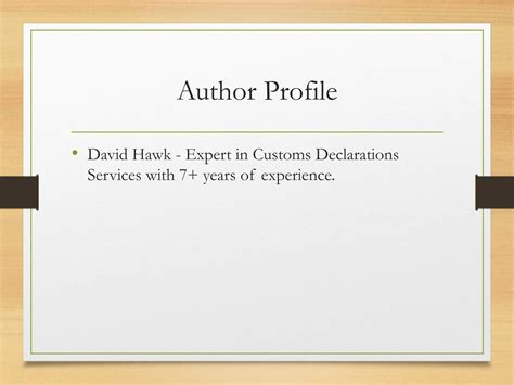 Understanding Export Declarations A Comprehensive Guide Ppt