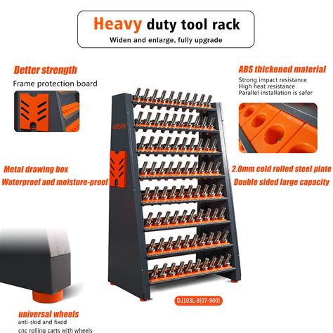 Cnc Tool Storage Rack Tool Storage Large Capacity Cat40 50 Sturdy And Durable Double Sided