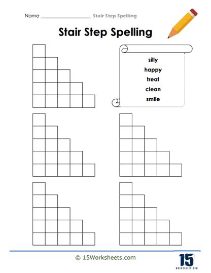 Stair Step Spelling Worksheets 15