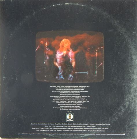 Joni Mitchell Shadows And Light Vinilo Doble Usado Pasion Por Los