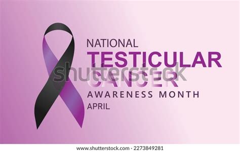 April National Testicular Cancer Awareness Month Stock Vector Royalty