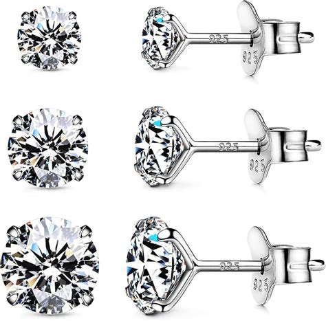 Cubic Zirconia Sterling Silver Studs Review Diamond Stud Source