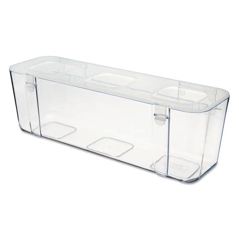 Stackable Caddy Organizer Large Plastic 1324 X 4 X 438 White