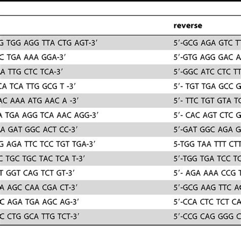 Primers Used In Real Time Polymerase Chain Reaction Download Table