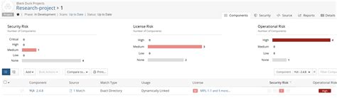 blackduck hub shows different number of vulnerabilities between