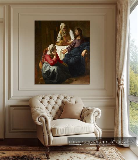 Christ In The House Of Martha And Mary By Vermeer A Religious Oil