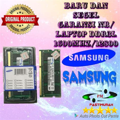 Jual RAM LAPTOP NB DDR3L 8GB 1600MHZ PC3L 12800 1 35V SAMSUNG ORIGINAL