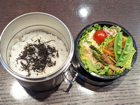 3月2日木のお弁当〜アスパラ肉巻き弁当〜 凸凹夫と凸凹息子と私