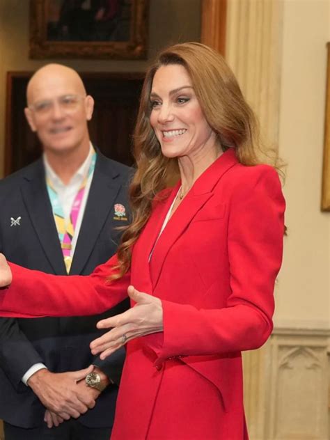 Shop Kate Middleton Red Suit North American Jackets