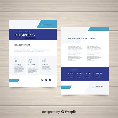 현대 비즈니스 브로슈어 무료 벡터