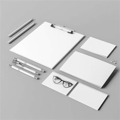 Template Identitas Perusahaan Mockup Rendering 3d Premium Ai