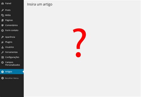 Criar menus no Dashboard do WordPress Stack Overflow em Português