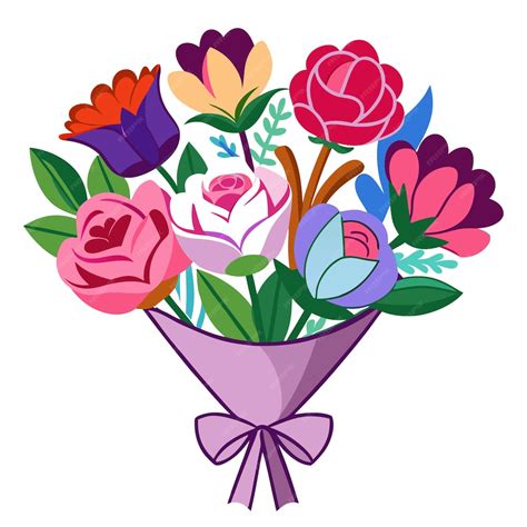 Flower Bouquet Clipart Vector Art And Illustration Premium Ai