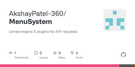 GitHub AkshayPatel 360 MenuSystem Unreal Engine 5 Plugine For API