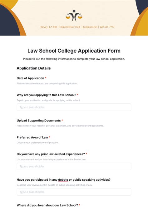 Free College Application Templates To Edit Online