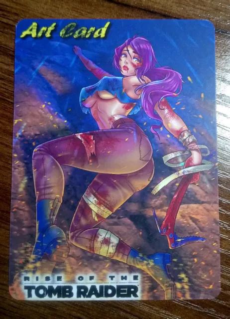 Rise Of The Tomb Raider Lara Croft Custom Art Card Sexy Waifu