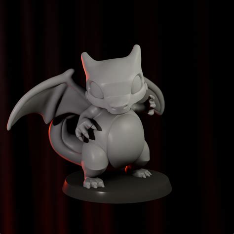 🐉 Chibi Charizard Pokemon Kawaii・archivo Obj Gratis Para Impresión 3d・cults
