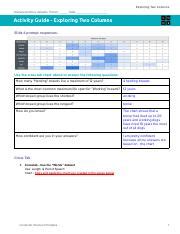 Copy Of U5L4 Activity Guide Exploring Two Columns Pdf Exploring Two