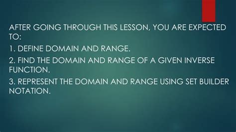 Inverse Of One One Funtions Table Of Value Graph Domain Rangepptx