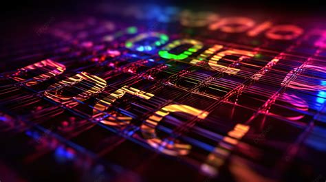 neon illuminated background with blurred coding or hacker 3d render