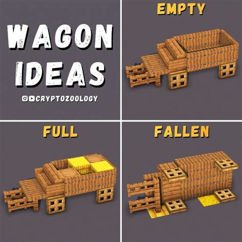 Wagon Ideas For Your Minecraft Worlds Minecraft Crafts Minecraft Designs Minecraft Decorations