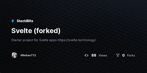 Svelte Forked Stackblitz