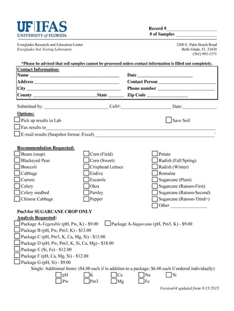 Fillable Online Erec Ifas Ufl Contact Information Everglades Research