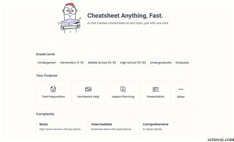 Cheatsheet Ai Cheatsheet Generation Tool Setmyai