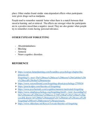 Theory Of Forgetting Docx
