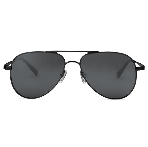 Black Polarised Titanium Aviator Sunglasses In Stock Sidegren