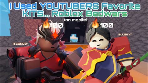 I Used Youtubers Favorite Kits Roblox Bedwars Youtube