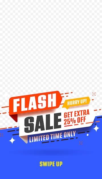Premium Vector Flash Sale 25 Percent Off Social Media Stories Template