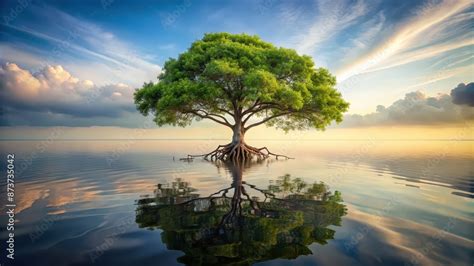 Tree With Roots Growing In The Water Tree Roots Water Nature