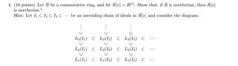 solved 4 10 points let r be a commutative ring and let