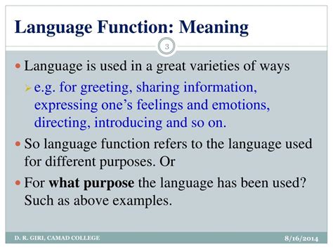 Ppt Basic Functions Of Language Powerpoint Presentation Free