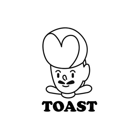 Diseño De Logotipo De Chef De Panadería Lineart Con Fondo Blanco Para