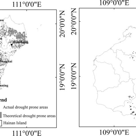 Actual Disaster Area And Theoretical Drought And Flood Areas In Hainan Download Scientific
