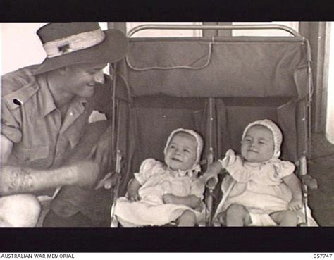Cairns Qld 1943 09 19 Wx7691 Gunner A H Chappel Admires The Twins