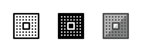 Multipurpose Cpu Socket Vector Icon In Outline Glyph Filled Outline