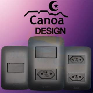Tomadas A A Teclas Placas X E X Interruptores Romazi Linha Canoa Black Qualidade E
