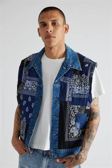 Urban Renewal Remade Bandana Patch Vest Urban Outfitters