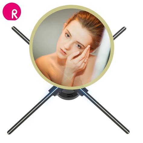 Naked Eye 3d Fan Wall Mounted Advertising Machine Suspended Air Imaging