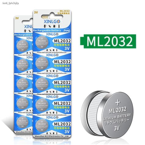 ราคาขายส่ง⊙♝แบตเตอรี่ปุ่ม 3 โวลต์ Ml2032 แบบชาร์จอิเล็กทรอนิกส์เมนบอร์ด