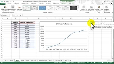 Créer un graphique dans Excel 2013 CMJN