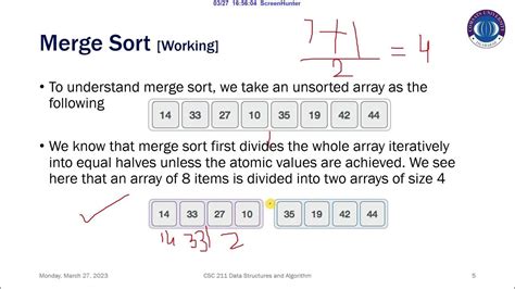 Csc211 Merge Sort Youtube